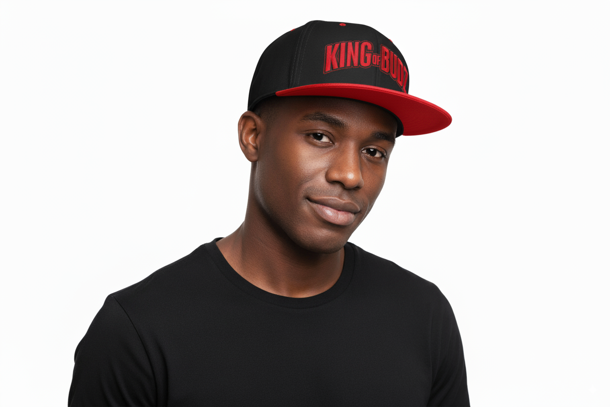 Red Flat Bill Hat – King of Budz Apparel